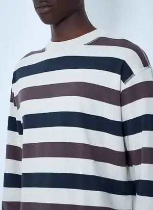 MARGARET HOWELL Striped Crewneck Sweatshirt