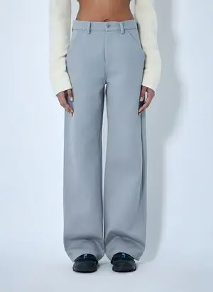 RIER Wide-leg Tailored Trousers - Grey