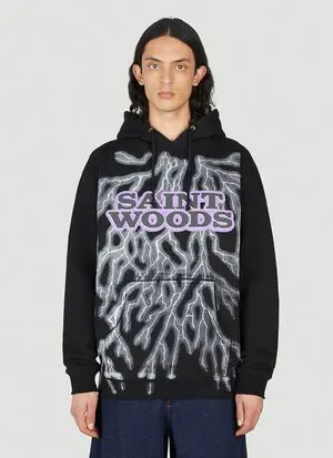 SAINTWOODS Lightning Hooded Sweatshirt - Black