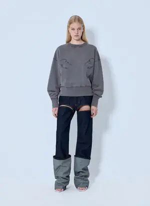 JEAN PAUL GAULTIER Fleece Embroidered Sweatshirt