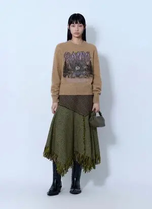 GANNI Brushed Alpaca Teddy Sweater