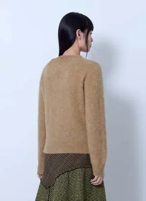 GANNI Brushed Alpaca Teddy Sweater