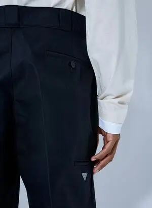 Prada Canvas Logo-plaque Trousers
