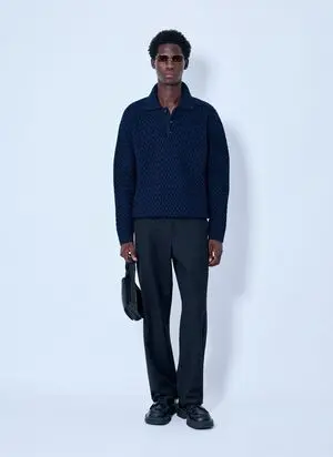 Bottega Veneta Lightweight Wool Intrecciato Sweater