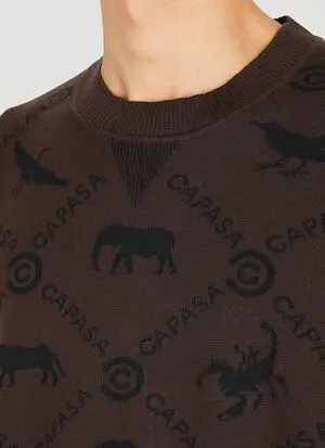CAPASA MILANO Jacquard Logo Sweater