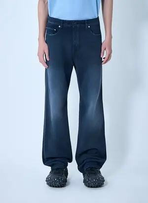 Balenciaga Curved Knee Pants - Navy