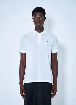 Prada Logo Polo Shirt - White