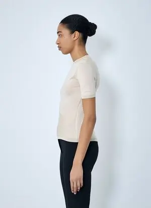 SKIN SERIES Fine Knit Short Sleeve Top