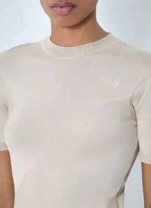 SKIN SERIES Fine Knit Short Sleeve Top