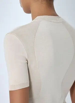 SKIN SERIES Fine Knit Short Sleeve Top