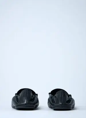 Miu Miu Logo Motif Leather Loafers
