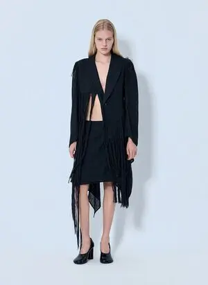 Yohji Yamamoto Frayed Hem Blazer