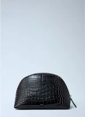 TOTEME Croc-embossed Day Pouch - Dark Brown