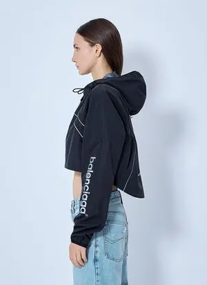 Balenciaga Cropped Hooded Jacket