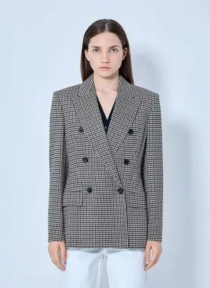 Max Mara Double-breasted Houndstooth Blazer