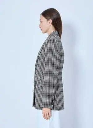 Max Mara Double-breasted Houndstooth Blazer