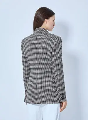 Max Mara Double-breasted Houndstooth Blazer