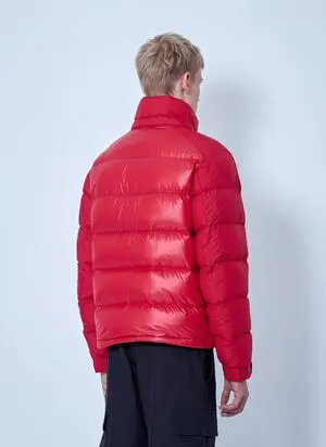 Moncler Maya Hooded Short Down Jacket - Red