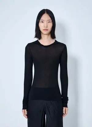 Rick Owens Long Sleeve Hooded Top