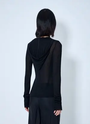 Rick Owens Long Sleeve Hooded Top