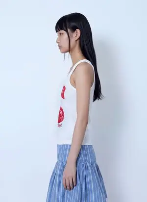GANNI Compact Rib Jersey Tank Top