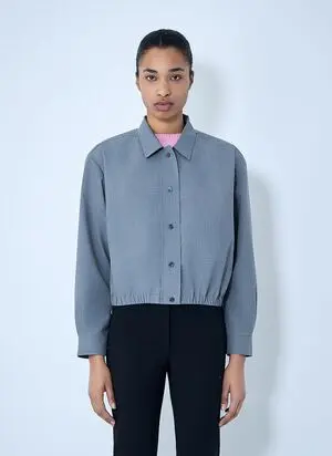 JIL SANDER Cotton Poplin Cropped Shirt