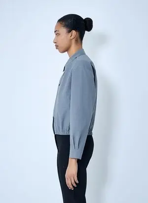JIL SANDER Cotton Poplin Cropped Shirt