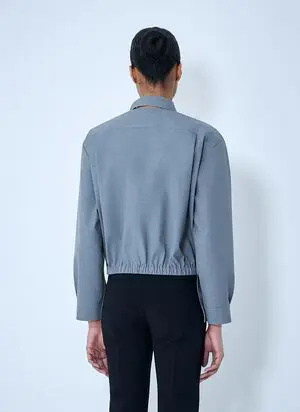 JIL SANDER Cotton Poplin Cropped Shirt