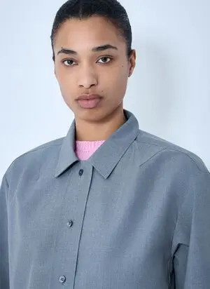 JIL SANDER Cotton Poplin Cropped Shirt