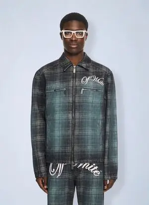 Off-White Check Jacq Den Skate Coach Jkt