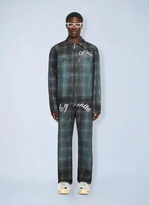 Off-White Check Jacq Den Skate Coach Jkt