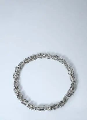 TOTEME Byzantine Link Statement Collar Necklace - Silver