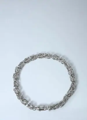 TOTEME Byzantine Link Statement Collar Necklace - Silver