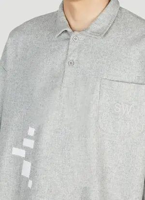 SAINTWOODS Long Sleeve Knit Polo Top