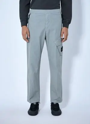 Stone Island Cargo Trousers With Elasticated Waistband - Grey