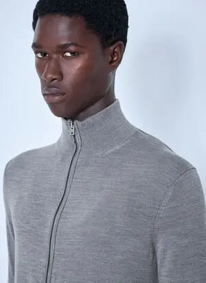 Acne Studios Zip-up Bow Logo Cardigan