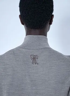 Acne Studios Zip-up Bow Logo Cardigan