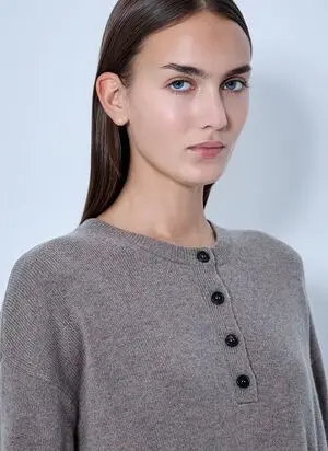 Max Mara Button Placket Knit Sweater