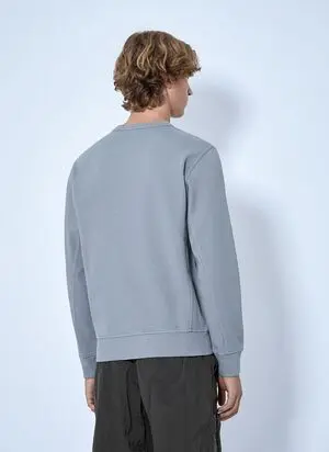 Stone Island Crewneck Sweatshirt With Sleeve Logo Patch - Grey