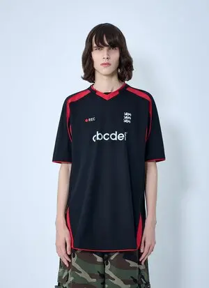 Vetements Alphabet Football Jersey T-shirt - Black