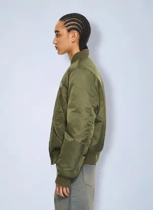 Off-White Embroidered Nylon Bomber Jacket