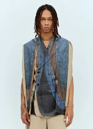 Comme Des Garçons Printed Double-breasted Blazer