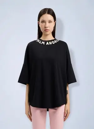 Palm Angels Neck Logo Over T-shirt