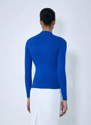 JIL SANDER Mockneck Sweater - Blue