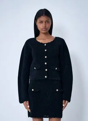 GANNI Crochet Cardigan