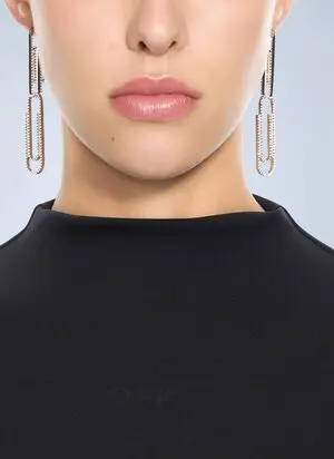 Off-White Paperclip Strass Earrings