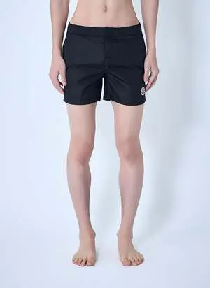 Moncler Elastic Waist Swim Shorts - Black