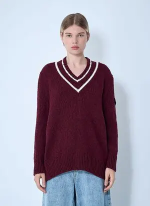 Moncler Wool Sweater - Red