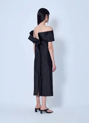 JIL SANDER Off-shoulder Midi Dress