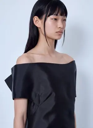 JIL SANDER Off-shoulder Midi Dress